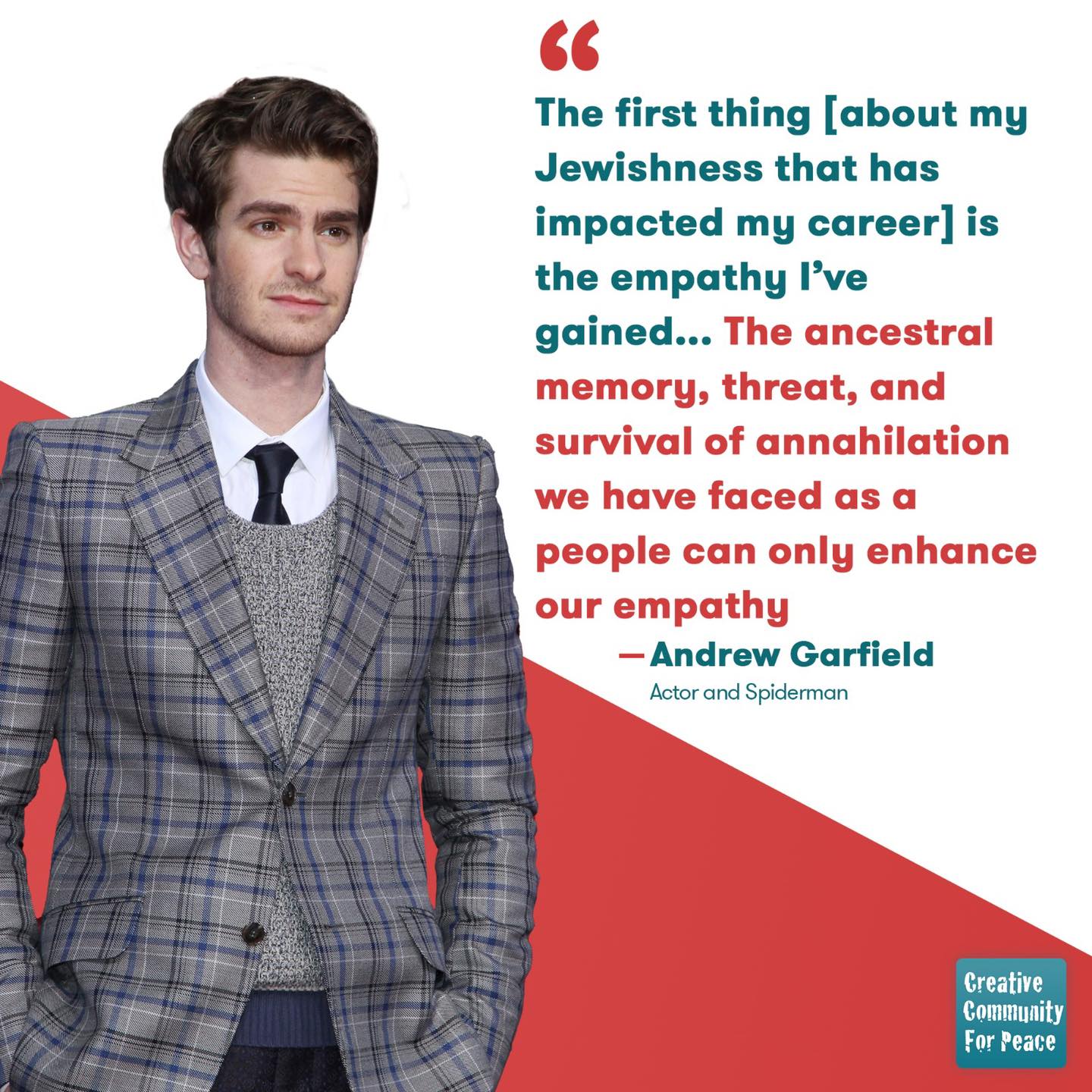 Andrew Garfield – Creative Community for Peace