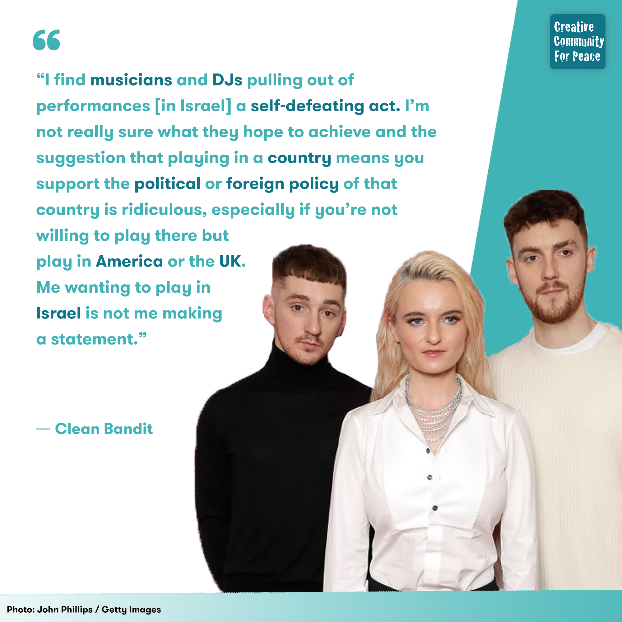Clean Bandit - Creative Community for Peace