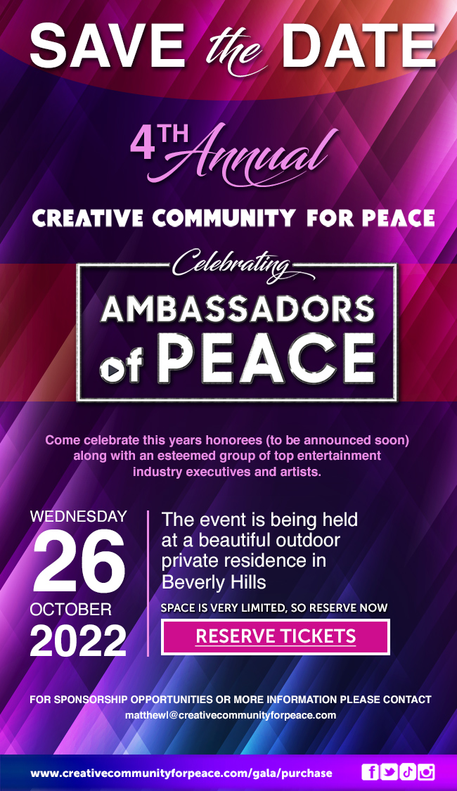 Ambassadors of Peace Gala 2022 - Creative Community for Peace