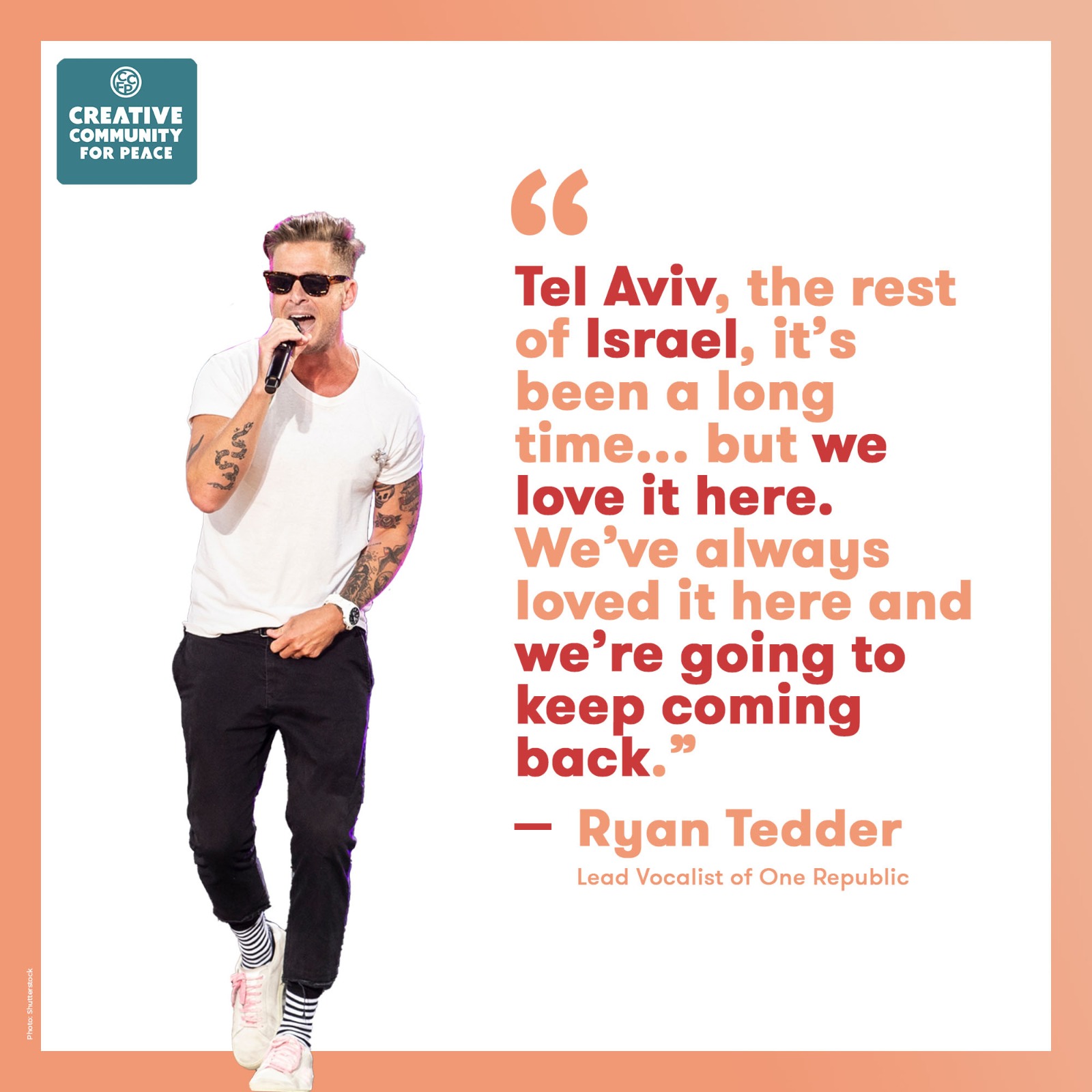 Ryan Tedder, One Republic - Creative Community for Peace