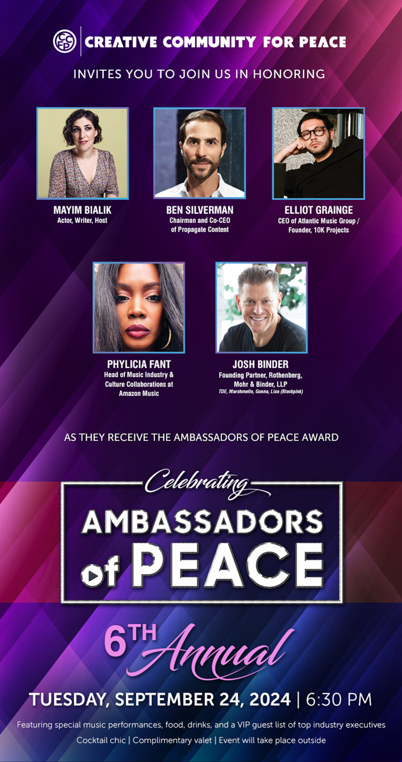 HEAVYWEIGHTS TO BE HONORED BY CCFP - Creative Community for Peace